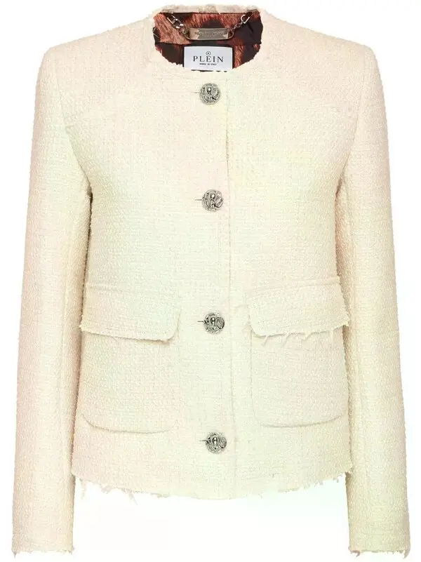 Philipp Plein Tweed Jacket - Neutrals