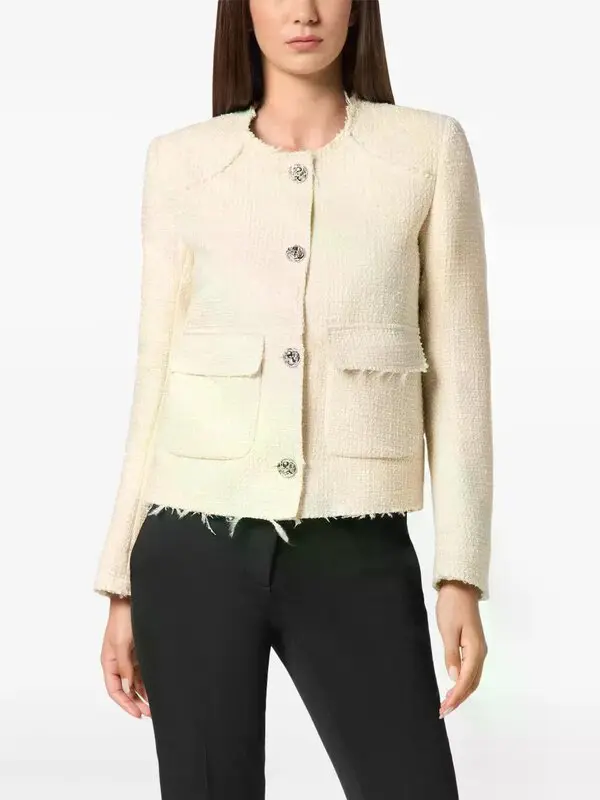 Philipp Plein Tweed Jacket - Neutrals
