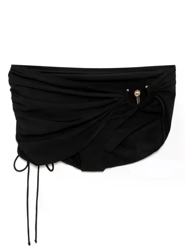 Christopher Esber Ruched Orbit Skirt Brief - Black