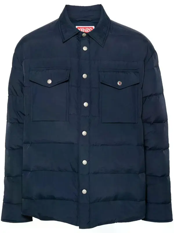 Kenzo Classic-collar Quilted Shirt Jacket