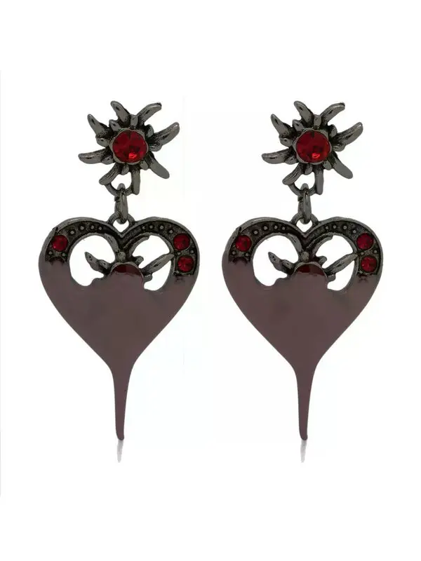 Ottolinger Dipped Heart Earrings - Silver
