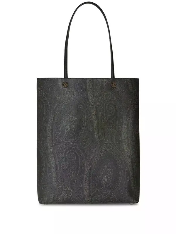 Etro Paisley-print Open-top Tote Bag - Black