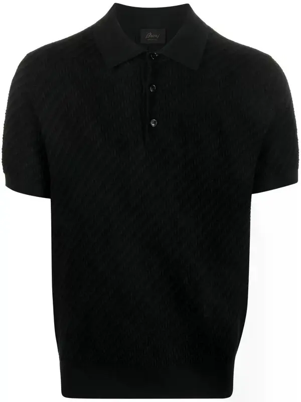 Brioni Waffle-knit Polo Shirt