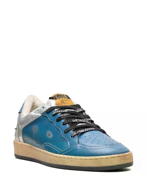 GOLDEN GOOSE Ball Star Ivory Sneakers - Blue