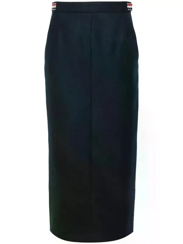 Thom Browne High-waist Wool Midi Skirt