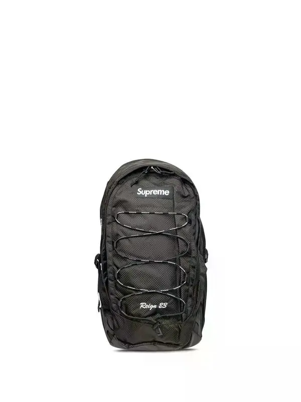 Supreme Logo-patch Backpack - Black