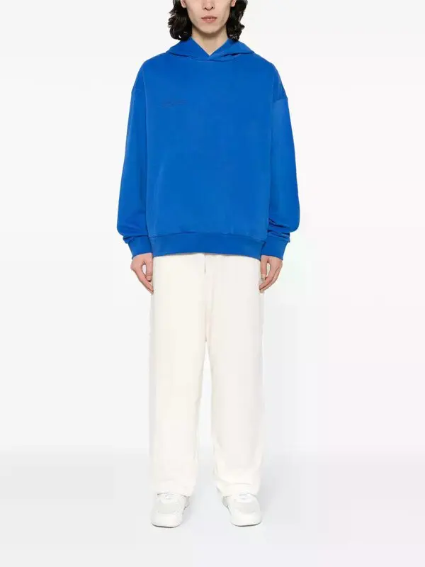 PANGAIA 365 Midweight Organic-cotton Hoodie - Blue