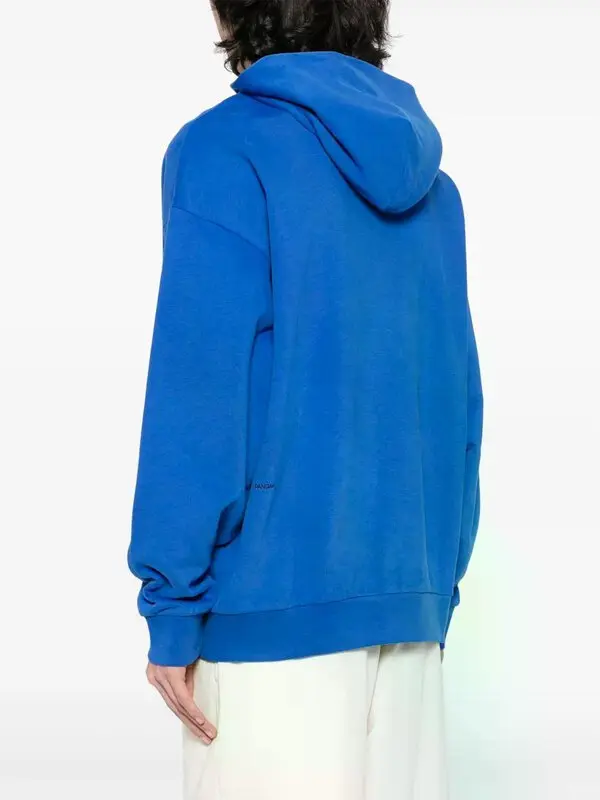 PANGAIA 365 Midweight Organic-cotton Hoodie - Blue