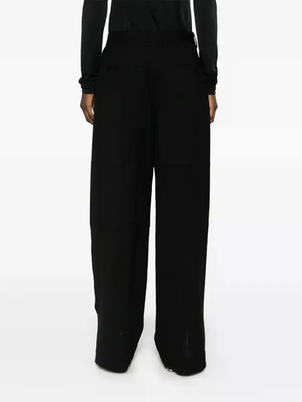 JIL SANDER Virgin Wool Wide Leg Trousers