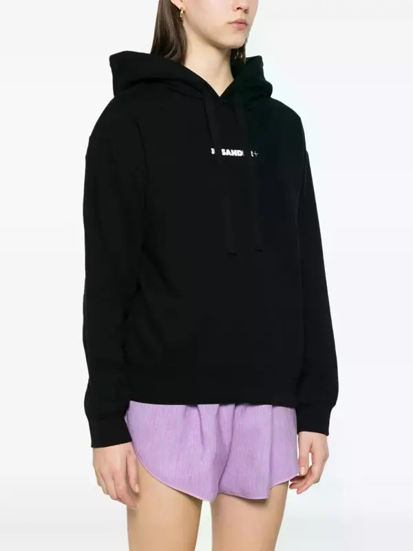 JIL SANDER Logo-print Hoodie - Black