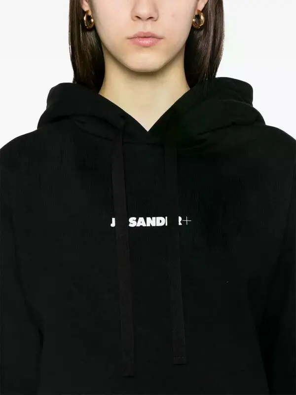 JIL SANDER Logo-print Hoodie - Black