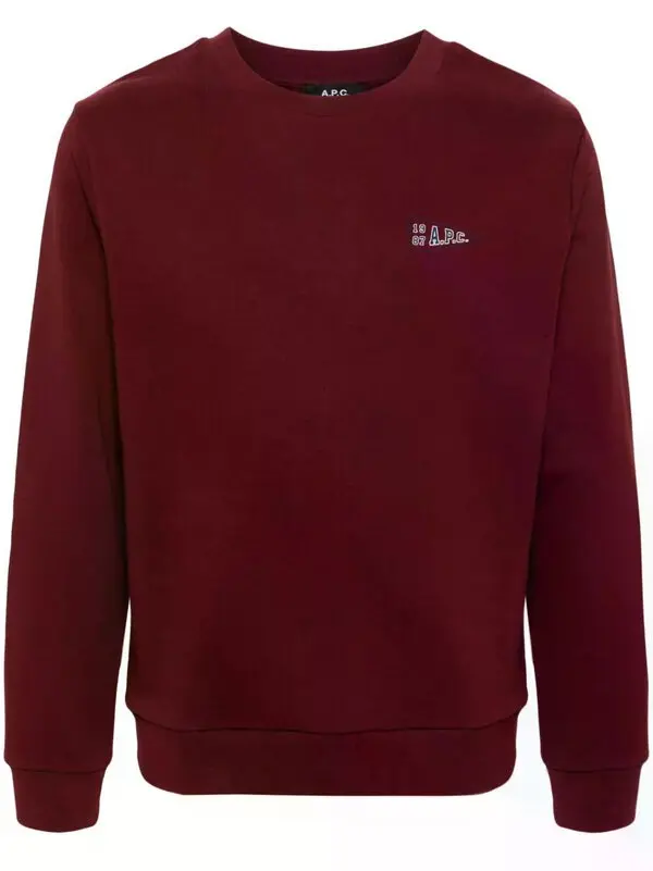 A.p.c. Logo-embroidered Cotton Sweater