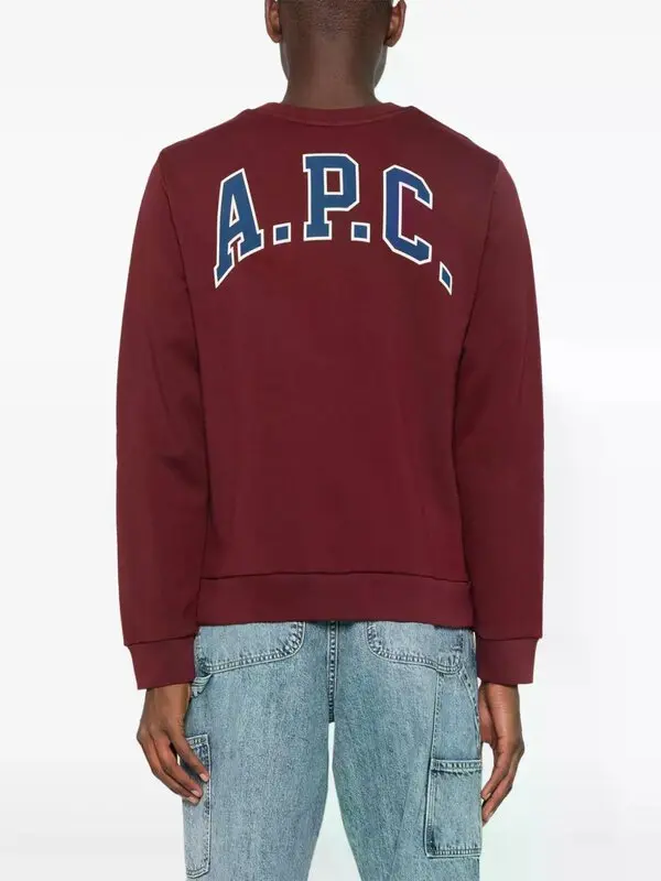 A.p.c. Logo-embroidered Cotton Sweater