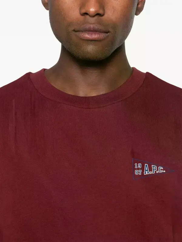 A.p.c. Logo-embroidered Cotton Sweater
