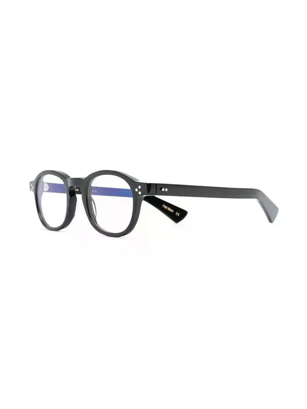 LESCA Iota Round-frame Glasses - Black
