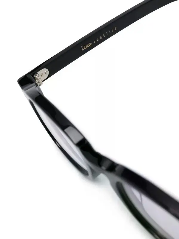 LESCA Iota Round-frame Glasses - Black