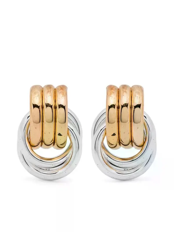 HEAVEN MAYHEM Double Knot Drop Earrings - Gold