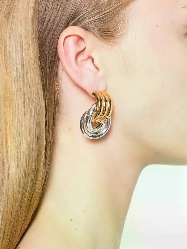 HEAVEN MAYHEM Double Knot Drop Earrings - Gold
