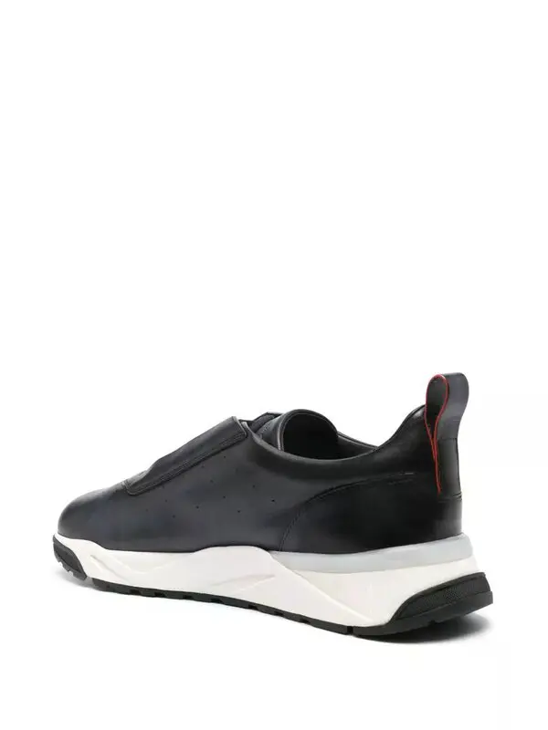 Santoni Leather Sneakers - Blue