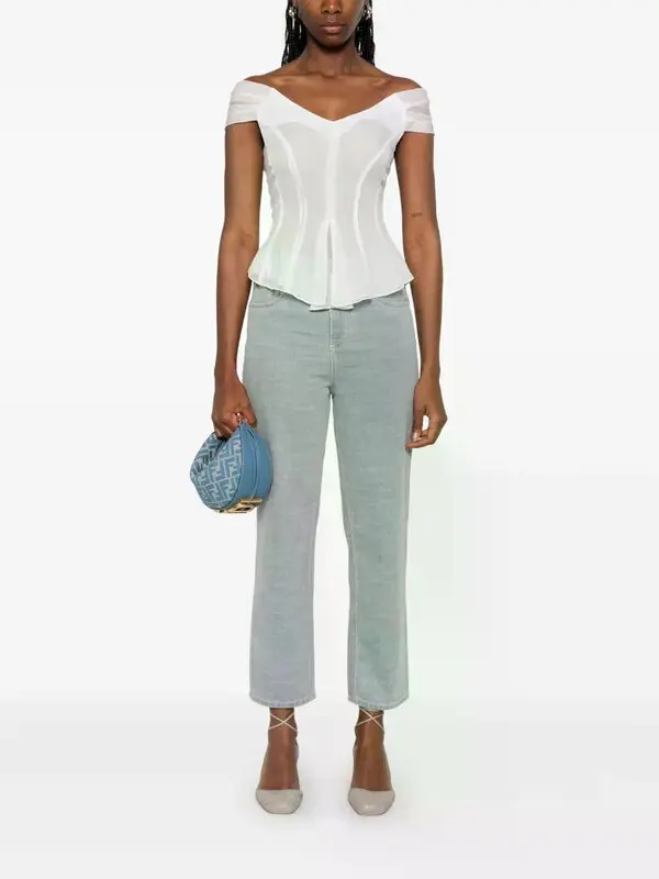 Fendi Logo-embossed Jeans