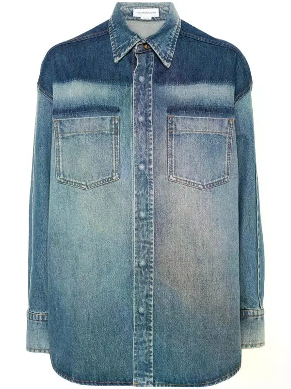 Victoria Beckham Classic-collar Denim Shirt
