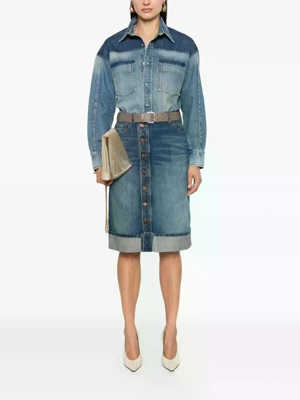 Victoria Beckham Classic-collar Denim Shirt