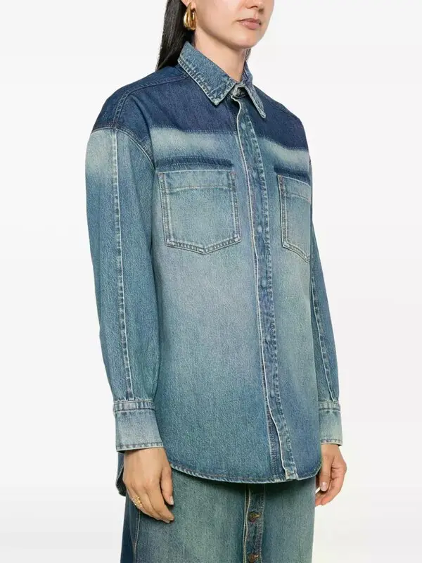 Victoria Beckham Classic-collar Denim Shirt