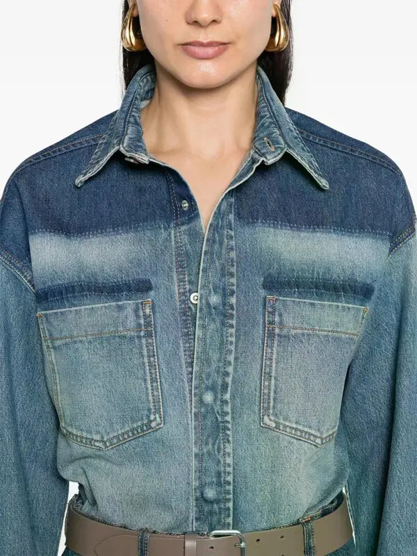 Victoria Beckham Classic-collar Denim Shirt