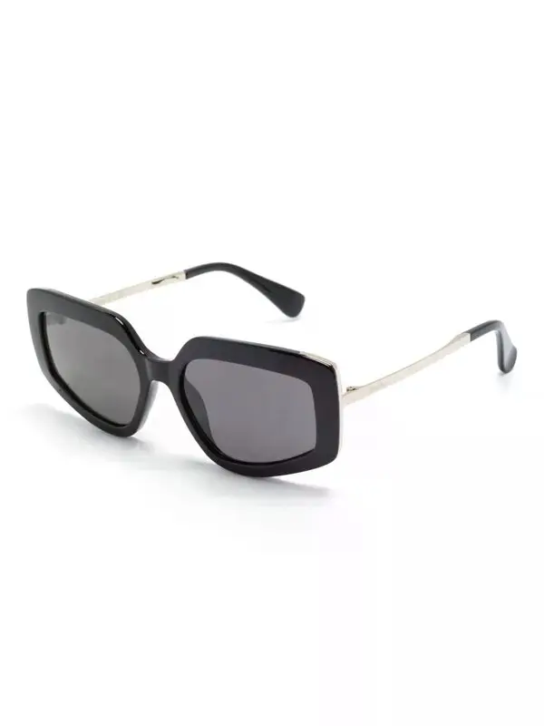 Max Mara Engraved-logo Square-frame Sunglasses