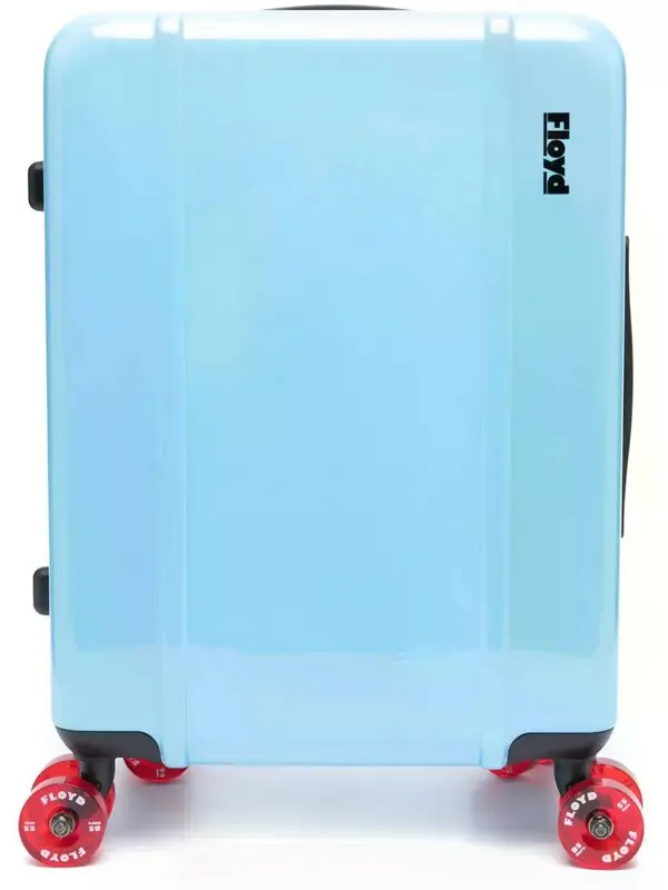 FLOYD Logo-print High-shine Cabin Suitcase - Blue