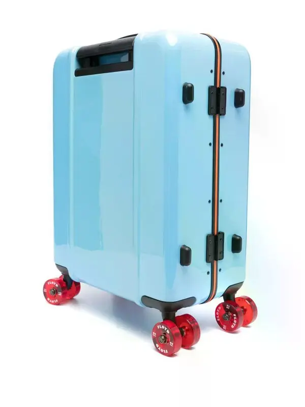 FLOYD Logo-print High-shine Cabin Suitcase - Blue