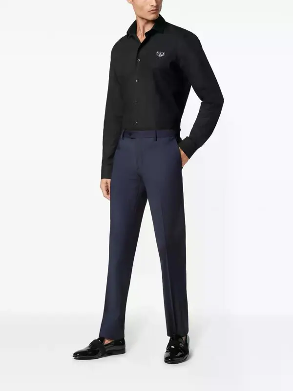 Philipp Plein Straight-leg Wool-blend Trousers