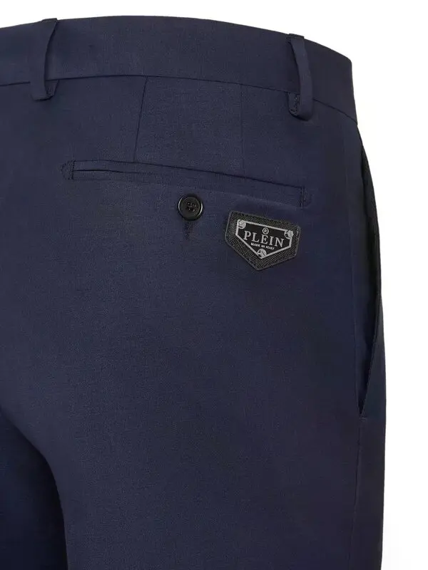 Philipp Plein Straight-leg Wool-blend Trousers