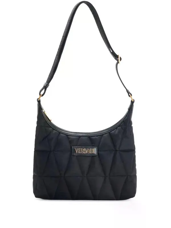 Versace Quilted Cross Body Bag - Black