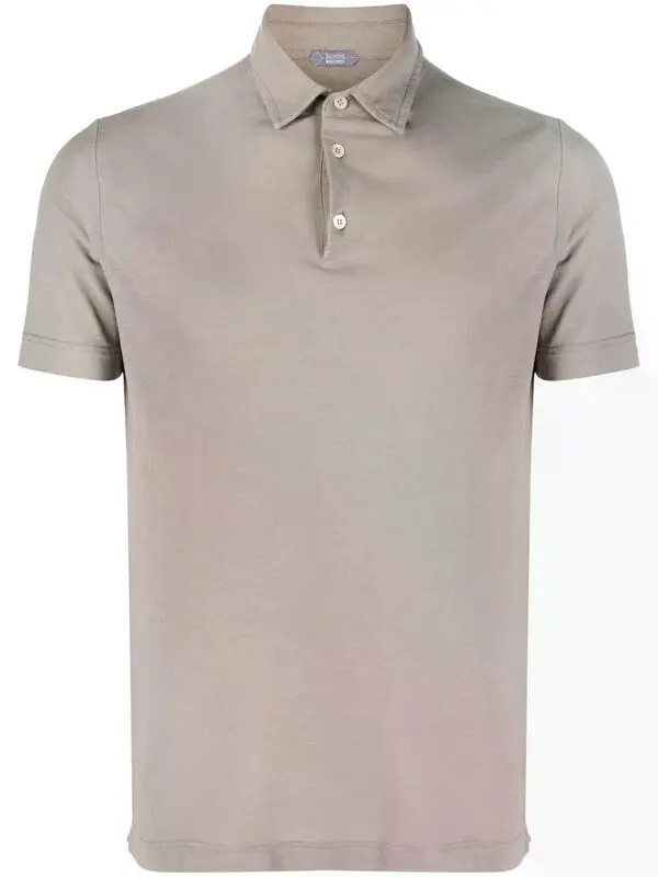 ZANONE Short-sleeved Polo Shirt - Neutrals