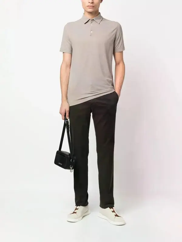 ZANONE Short-sleeved Polo Shirt - Neutrals