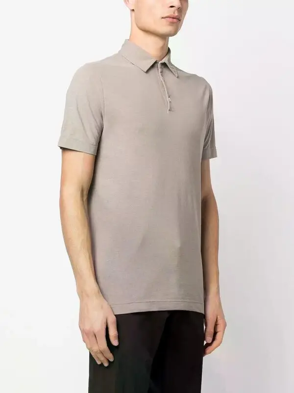 ZANONE Short-sleeved Polo Shirt - Neutrals