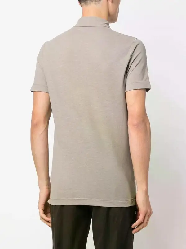 ZANONE Short-sleeved Polo Shirt - Neutrals
