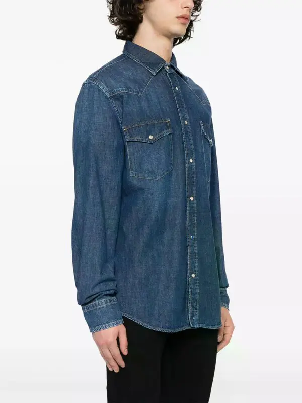 Jacob Cohen Logo-embroidered Denim Shirt