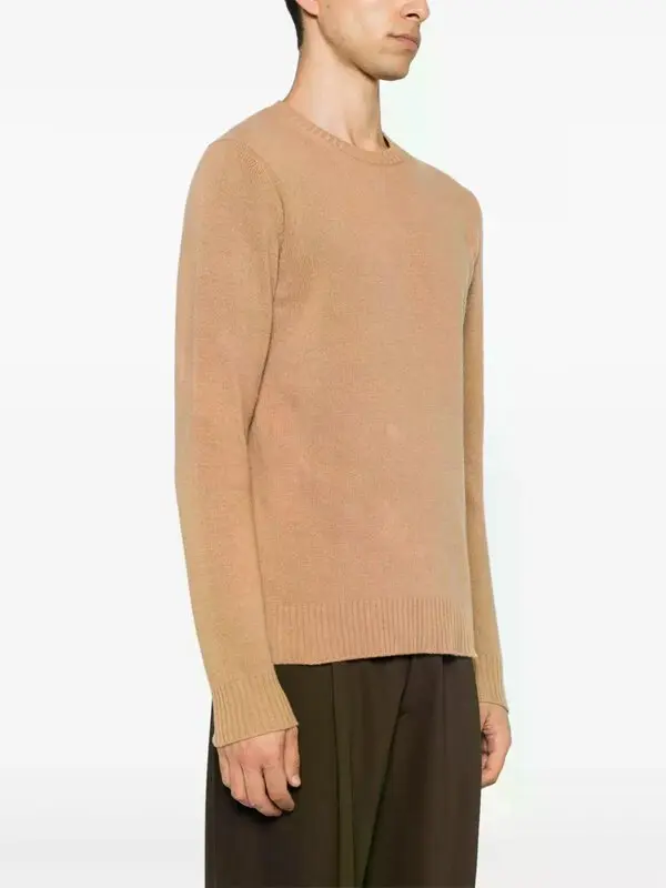 NUUR Round-neck Merino Wool-cashmere Blend Sweater - Neutrals
