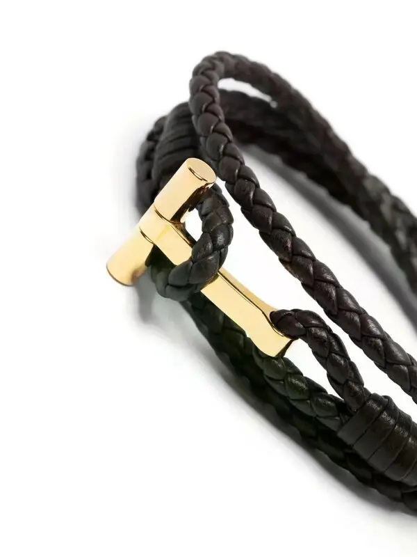 TOM FORD Braided Leather Bracelet