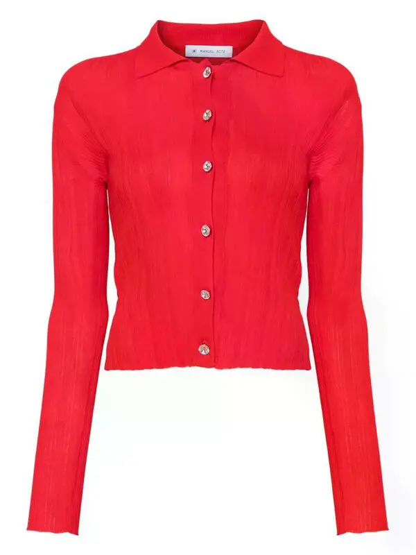 MANUEL RITZ Ribbed Top - Red