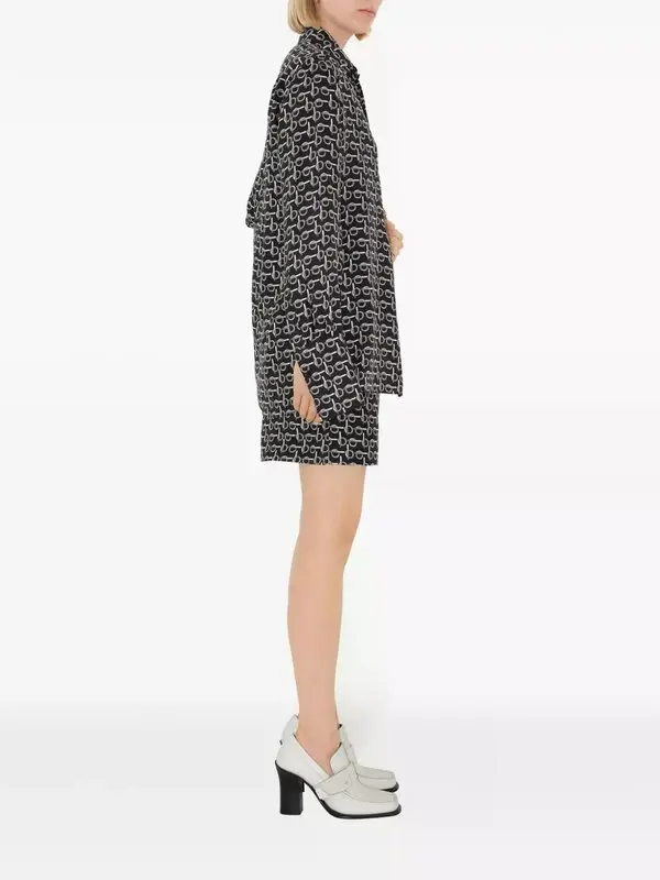 Burberry Silk Graphic Print Shirt