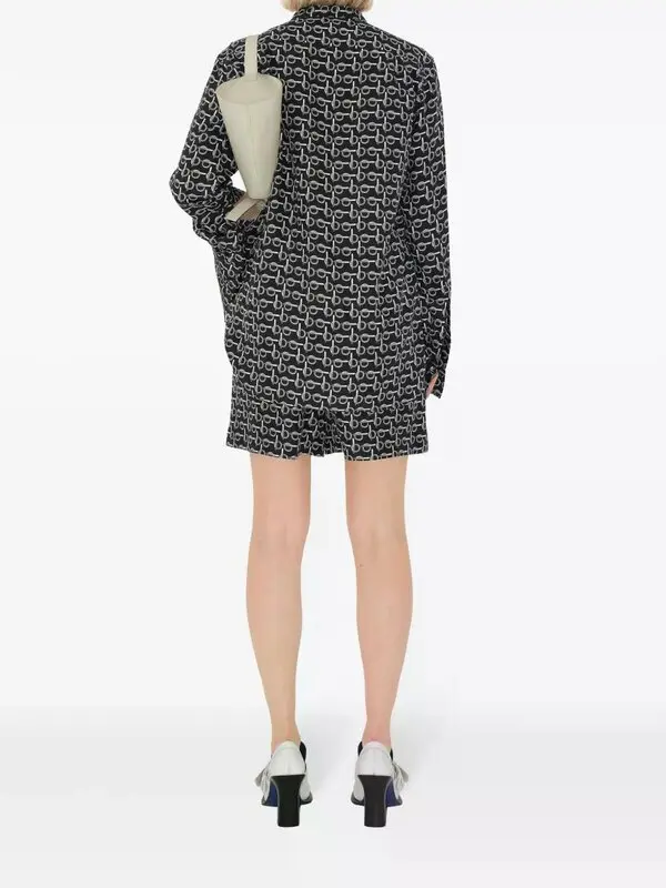 Burberry Silk Graphic Print Shirt