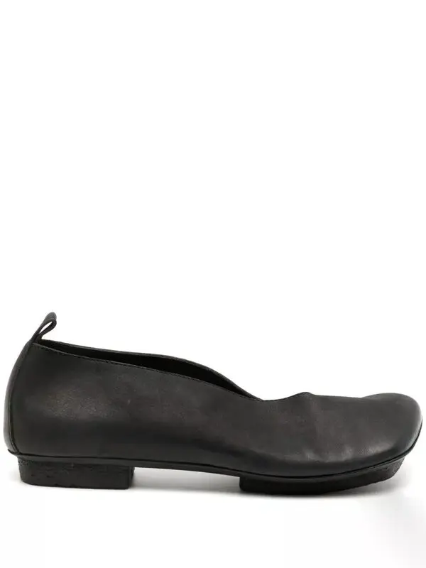 UMA WANG Asymmetric-toe Leather Ballet Shoes