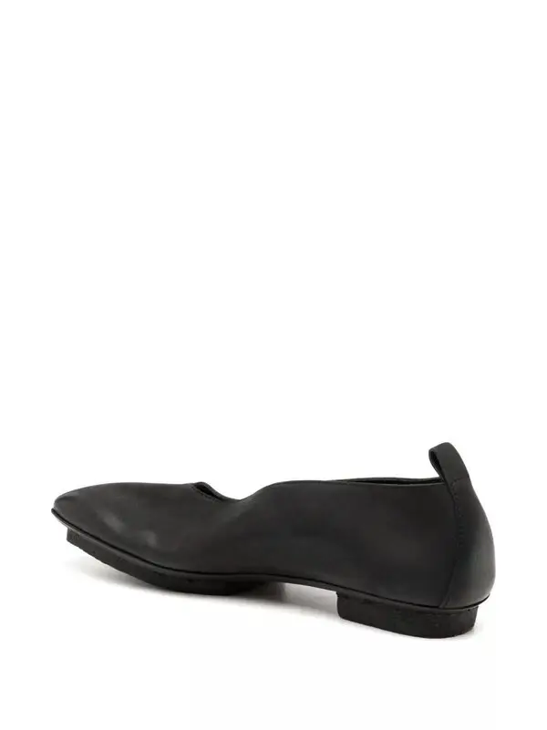 UMA WANG Asymmetric-toe Leather Ballet Shoes