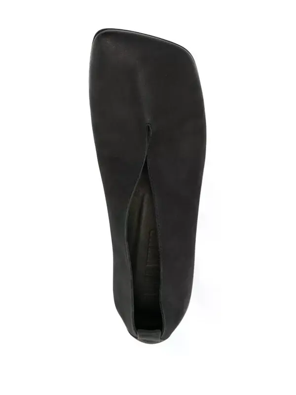 UMA WANG Asymmetric-toe Leather Ballet Shoes