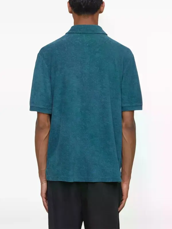 Closed Logo-embroidered Towelling Polo Shirt