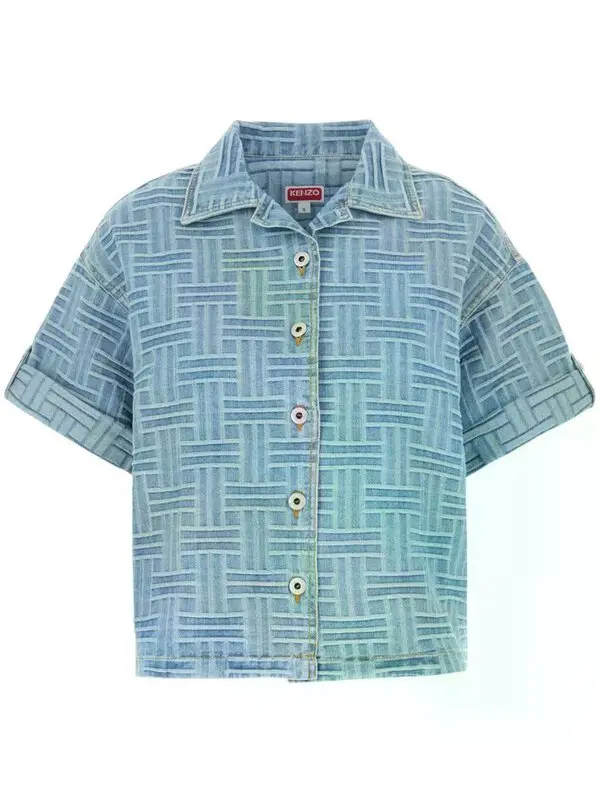 Kenzo Embroidered Denim Shirt