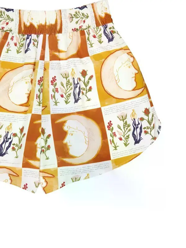 PAULA Printed Crepe Shorts